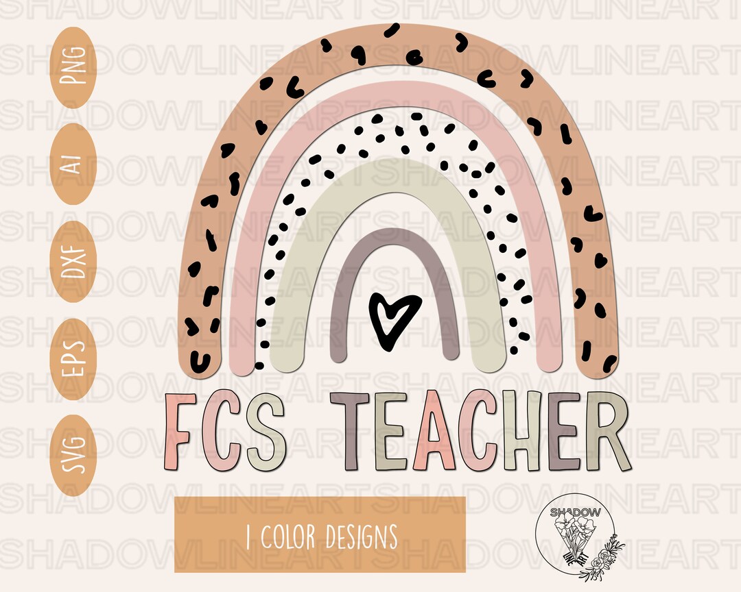 FCS Teacher Rainbow SVG • Home Economics Clip Art (digital Download) - Etsy