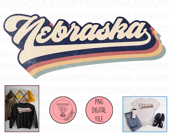 Nebraska Retro Png Nebraska Travel Png State of Nebraska - Etsy