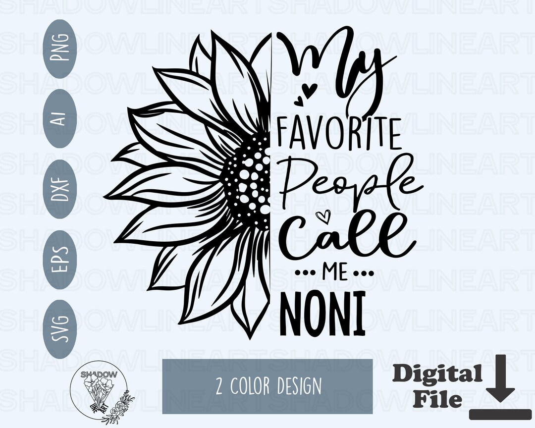 Noni Svg Grandma Svg Files for Cricut Mothers Day Png for Sublimation ...