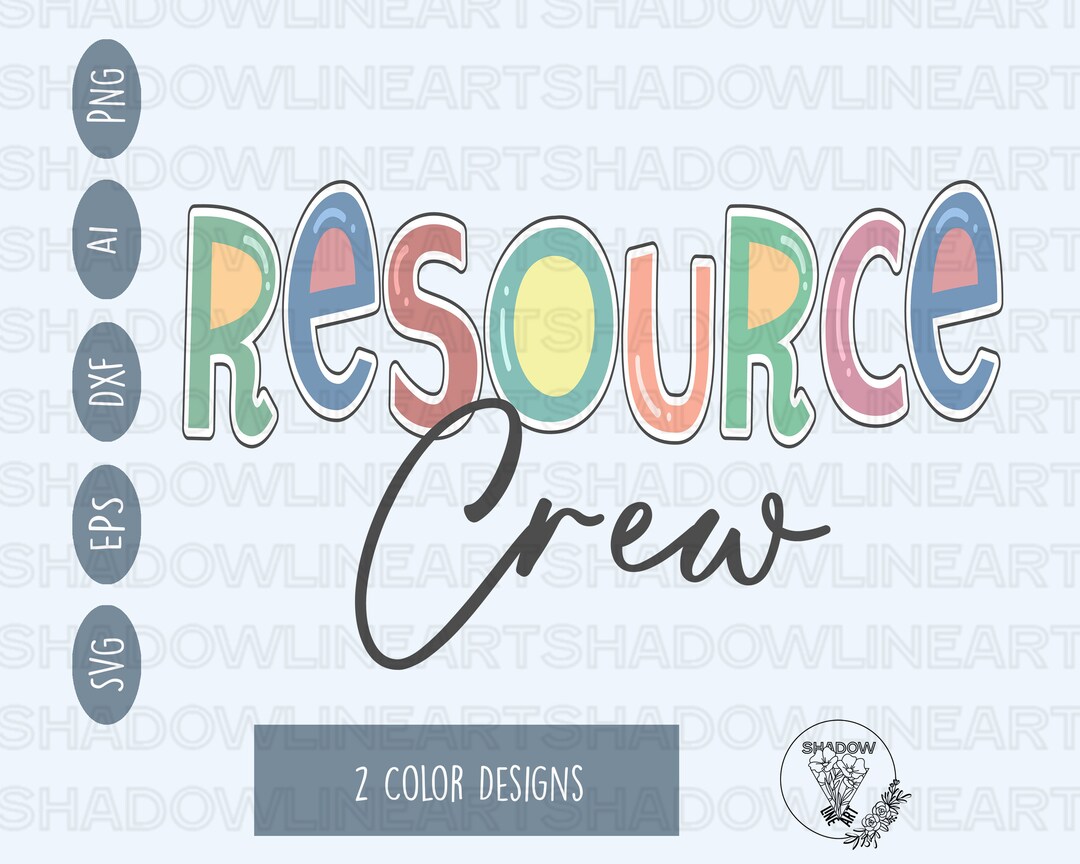 Resource Crew Svg • Teacher SVG Files for Cricut • Digital Download - Etsy