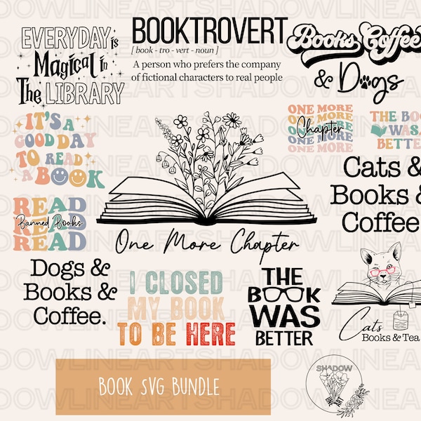 Book Sayings Svg - Etsy