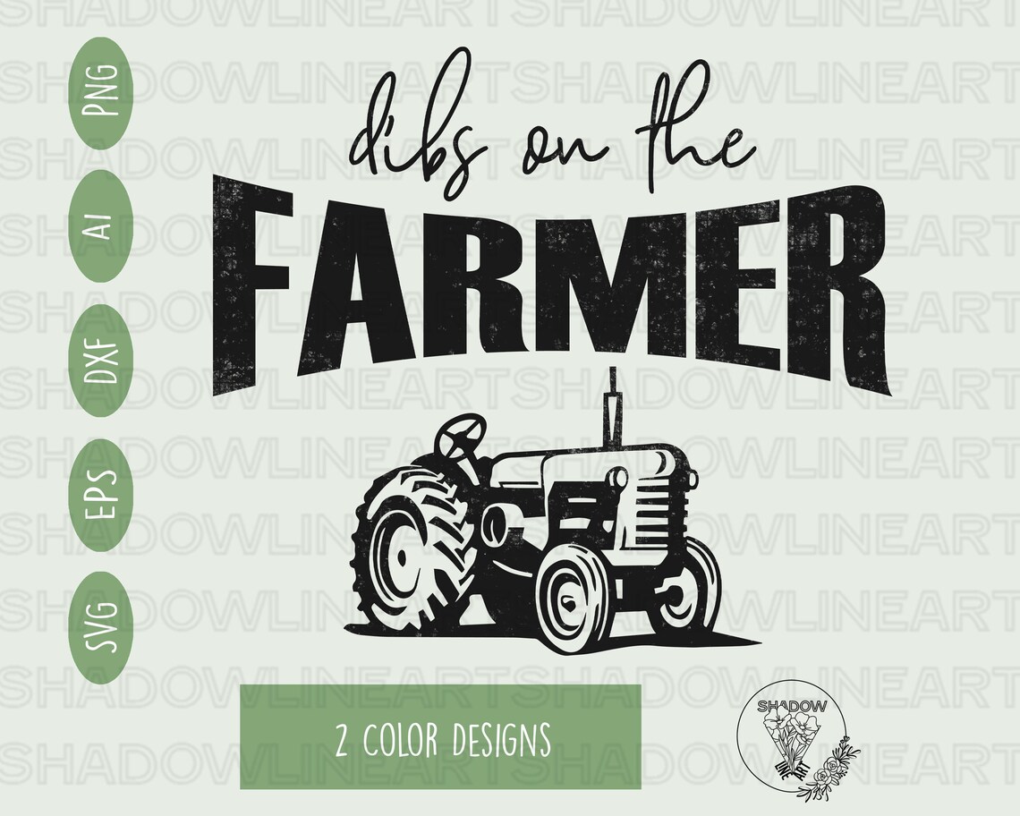 Dibs on the Farmer Svg Tractor SVG Files for Cricut - Etsy