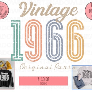 1966 Png, 56th Birthday Png, Born in 1966, B Day Gifts, Aged to ...