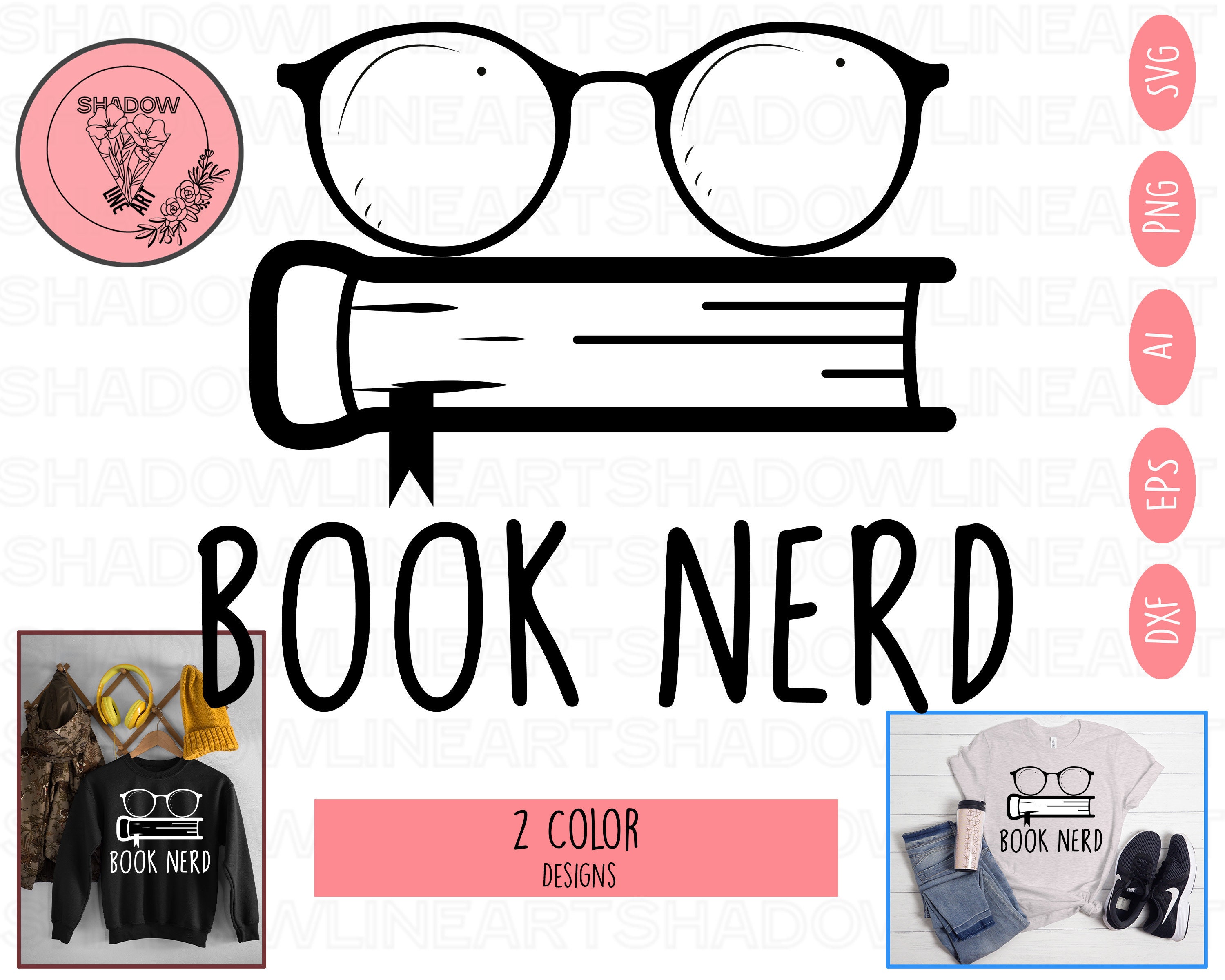Book Nerd Svg Bookworm SVG Files for Cricut Digital - Etsy UK