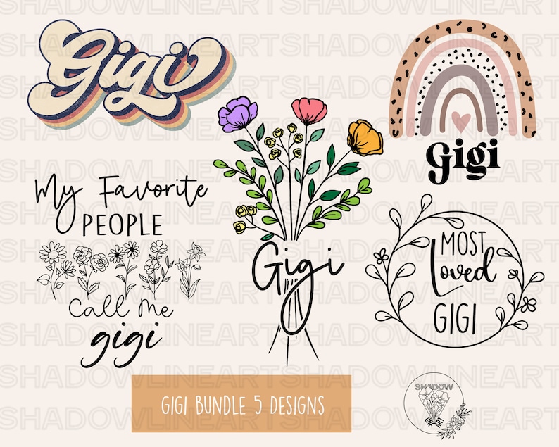 Gigi Svg Png Bundle Gigi PNG for Sublimation Digital - Etsy