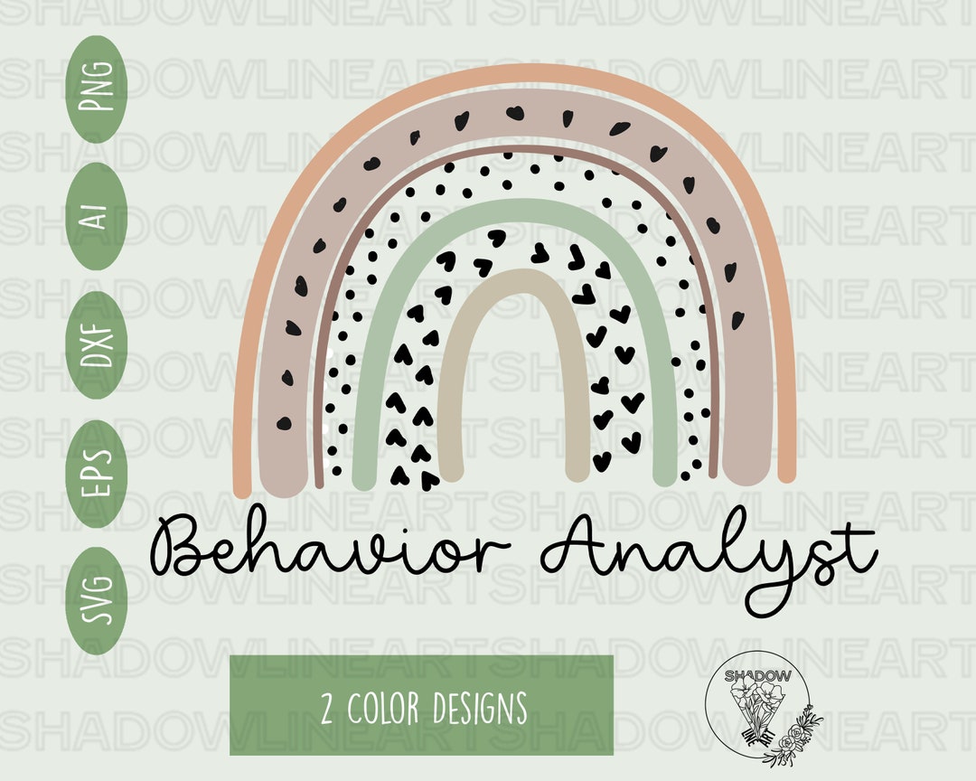 Rainbow Behavior Analyst Svg • BCBA SVG Files for Cricut • Digital ...
