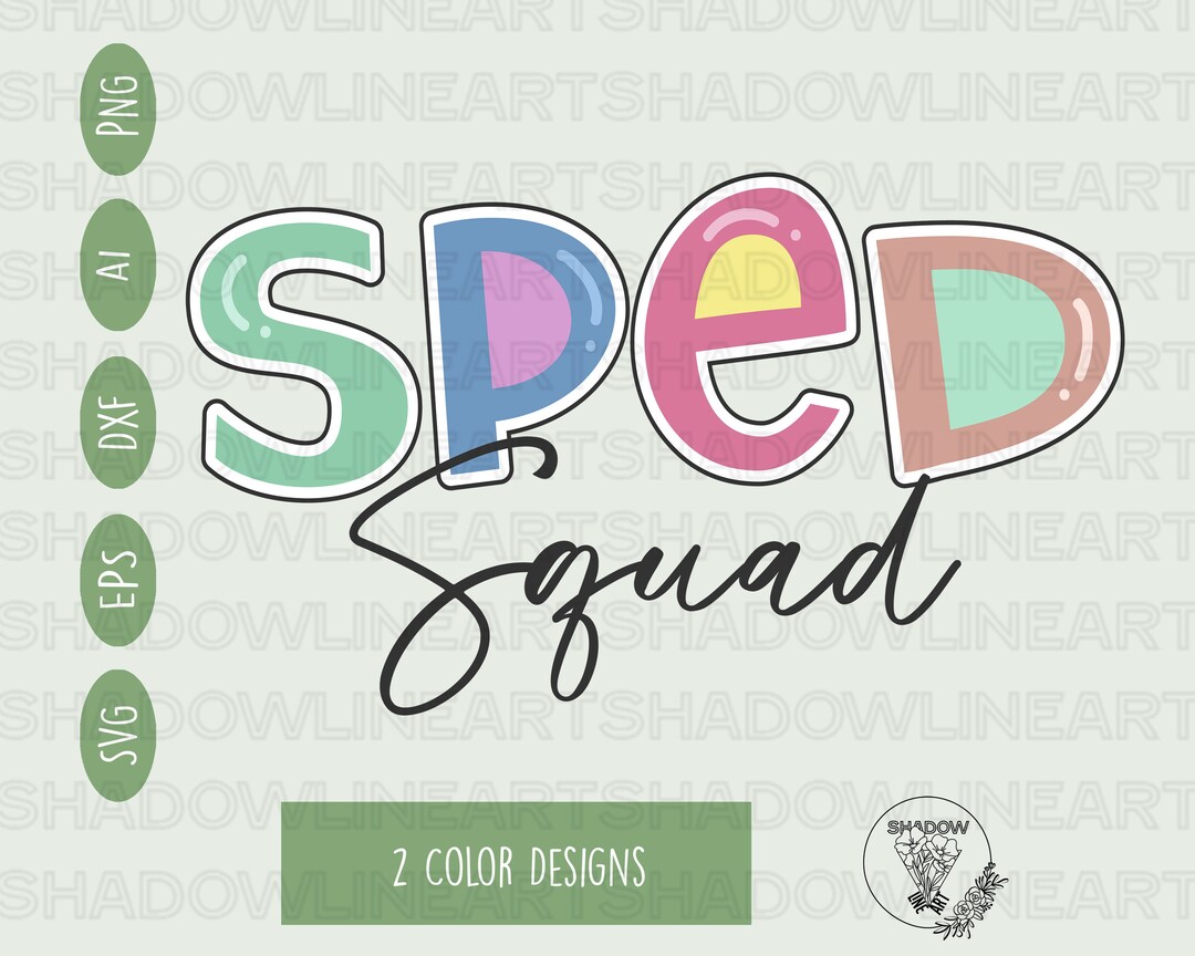 Sped Squad Svg Teacher SVG Files for Cricut Digital - Etsy