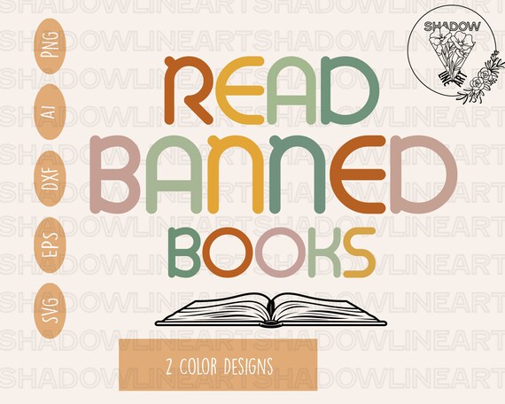 Read Banned Books Svg Reading SVG Files for Cricut Digital - Etsy