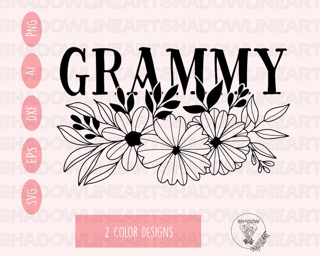 Floral Grammy Svg • Grammy SVG Files for Cricut • Digital Download - Etsy