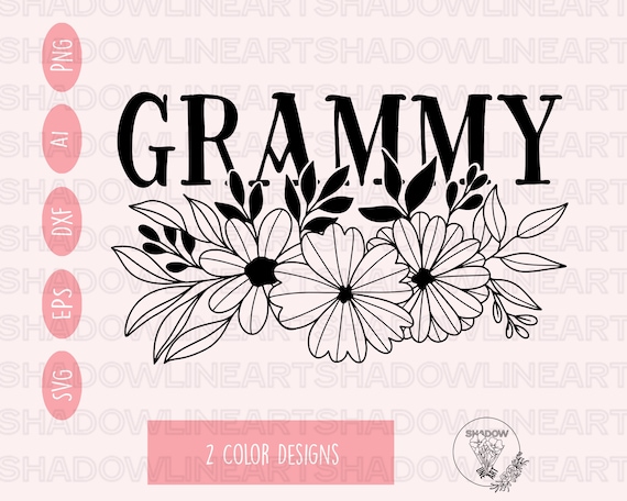 Floral Grammy Svg Grammy SVG Files for Cricut Digital - Etsy