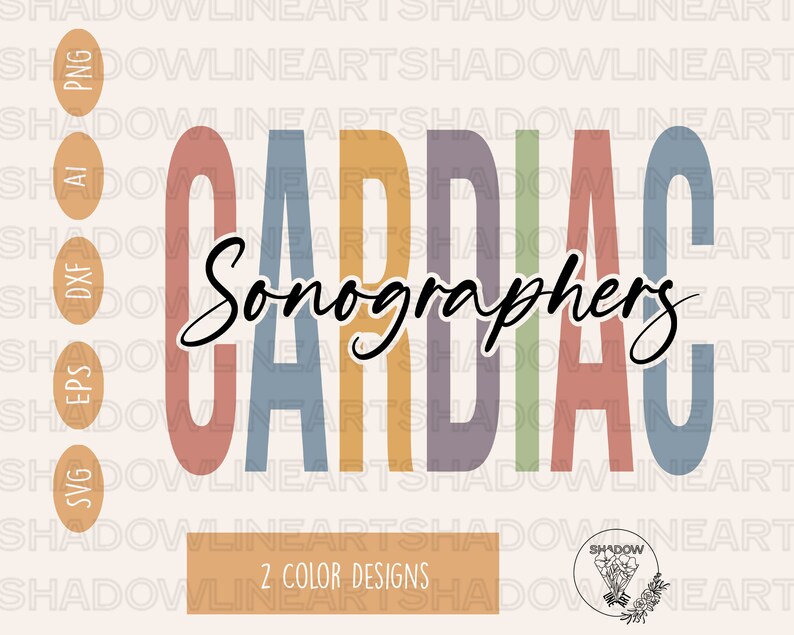 Cardiac Sonographer Svg Ultrasound Tech SVG Files for Cricut - Etsy