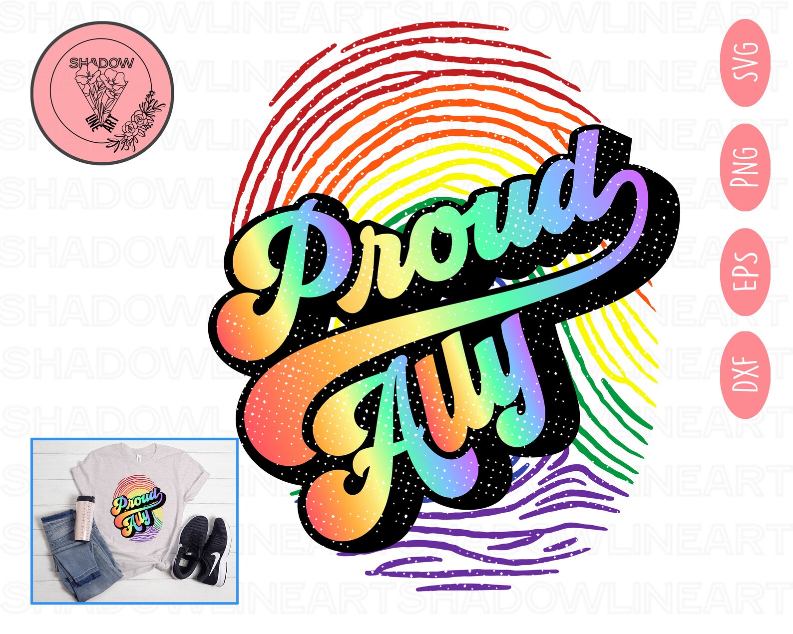 Proud Ally Svg LQBT Pride SVG Files for Cricut Digital - Etsy
