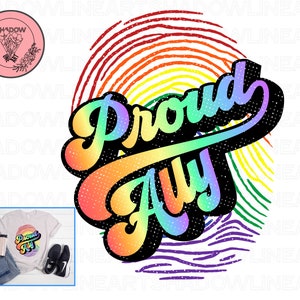 Proud Ally Svg • LQBT Pride SVG Files for Cricut • Digital Download - Etsy