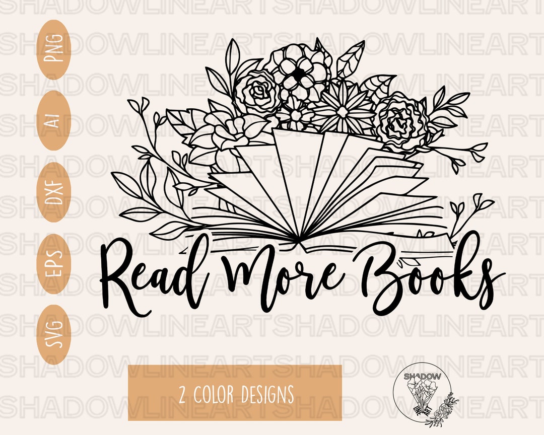Read More Books Svg Reading SVG Files for Cricut Digital - Etsy