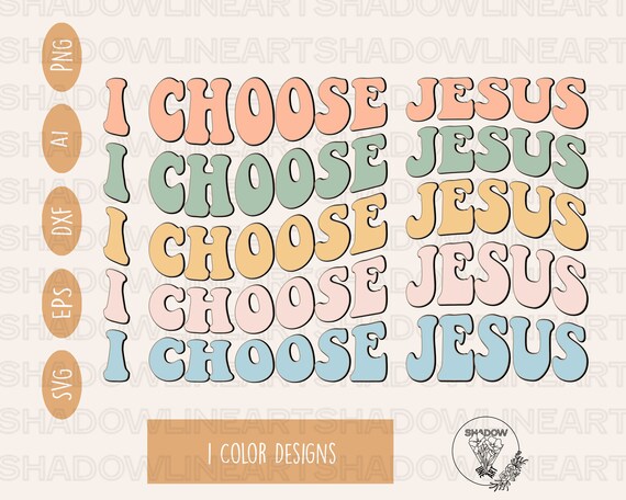 I Choose Jesus Svg christian SVG Files for Cricut Digital - Etsy UK