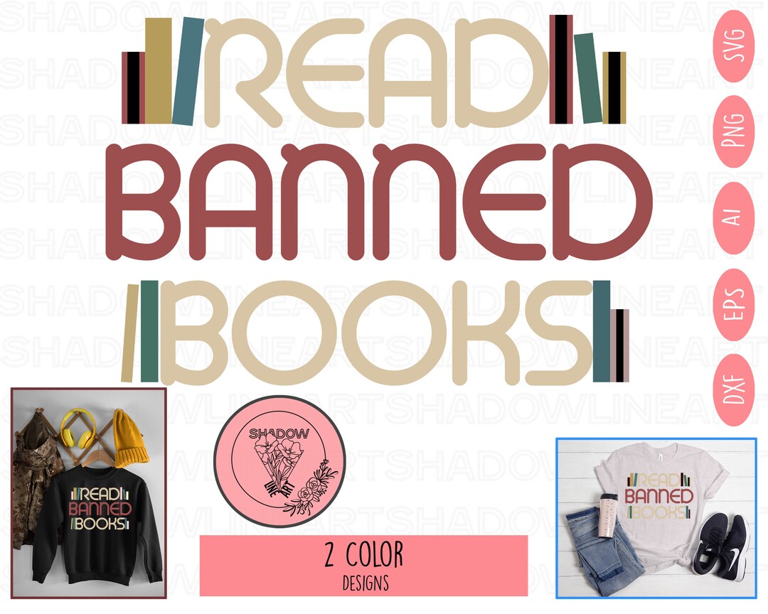 Read Banned Books Svg: Censorship Awareness Cut Files - Etsy