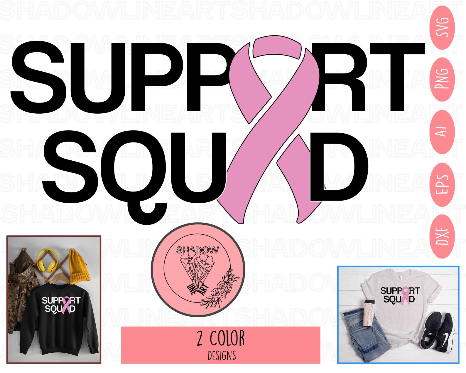 Support Squad Svg Cancer SVG Files for Cricut Digital - Etsy
