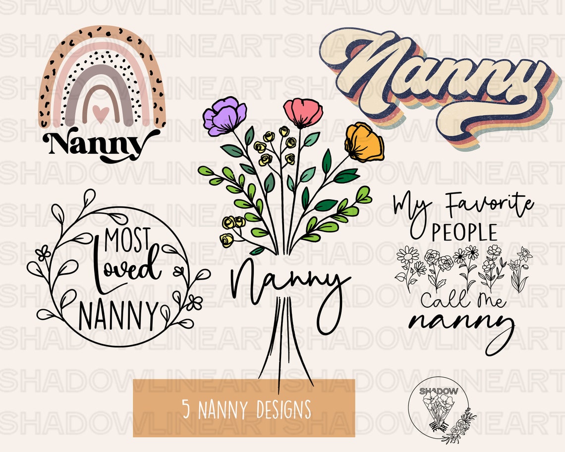 Nanny Svg Bundle Nanny Svg Files for Cricut Digital - Etsy