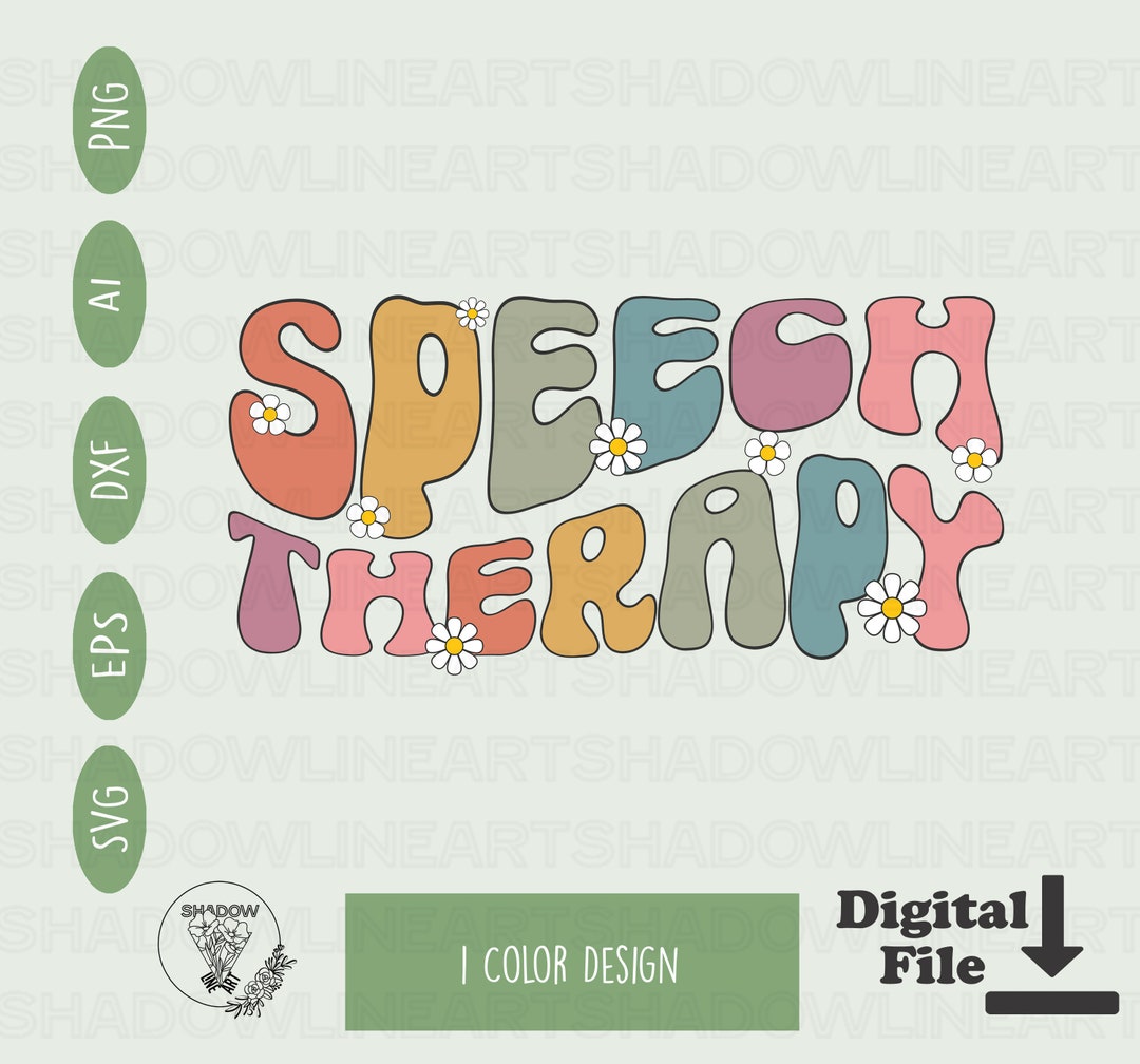 Speech Therapy Svg Files for Cricut Speech Language Png for Sublimation ...