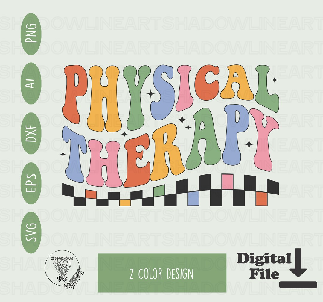 Physical Therapy SVG Files for Cricut, Therapist PNG for Sublimation ...