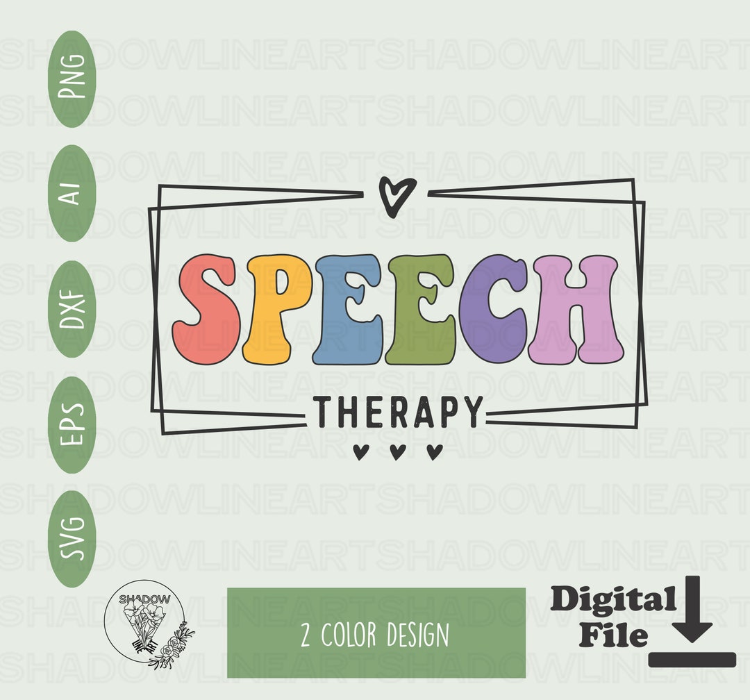 Speech Therapy Svg Files for Cricut Speech Language Png for Sublimation ...