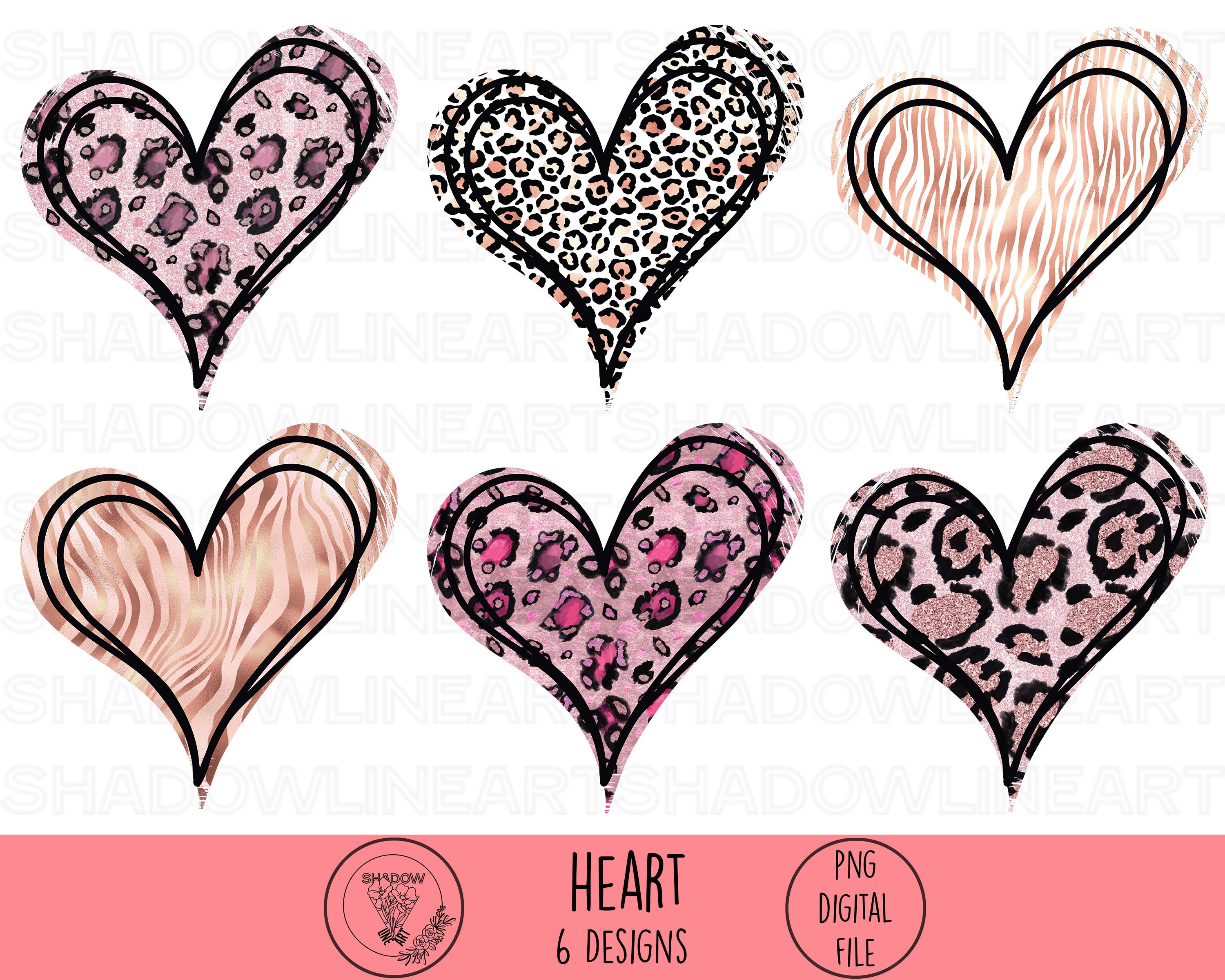 Double Heart Bundle Png Valentine Day Png Love Png | Etsy