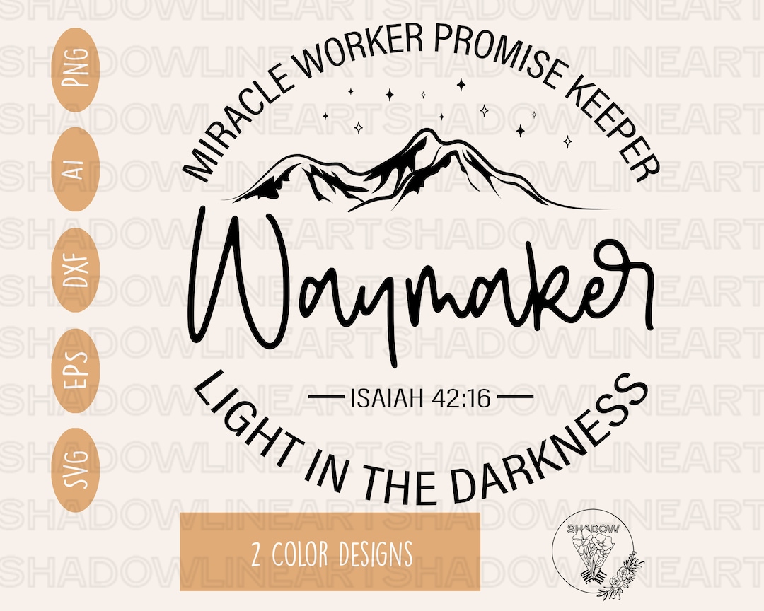 Waymaker Svg • Religious SVG Files for Cricut • Digital Download - Etsy