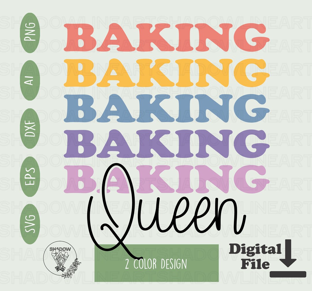 Baker Svg Baking Svg Files for Cricut Bakery Png for Sublimation ...