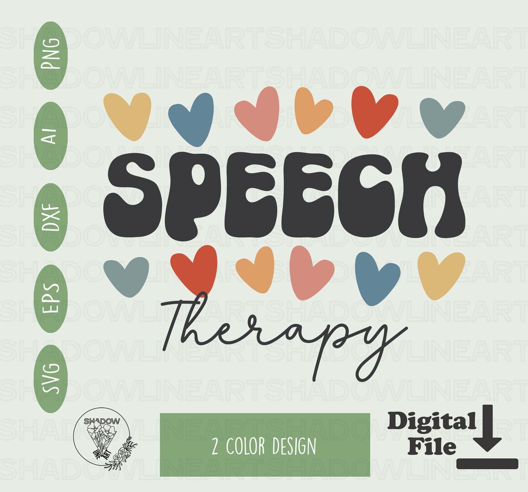 Speech Therapy Svg Files for Cricut Speech Language Png for Sublimation ...