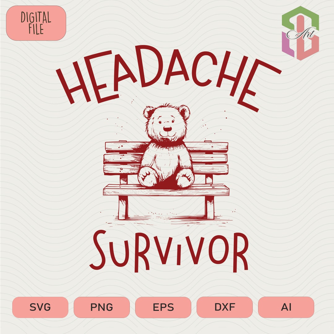 Headache Survivor Svg Files for Cricut Migraine Vertigo Png for ...