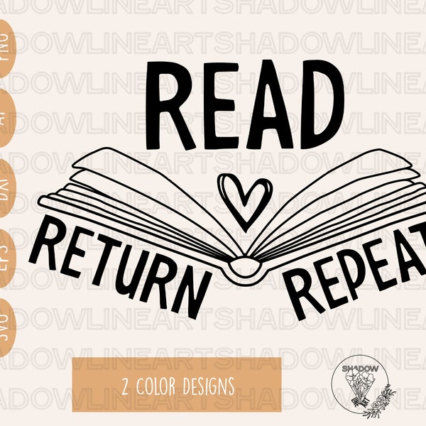 Read Return Repeat Sign - Etsy