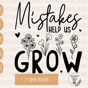 Mistakes Help Us Grow Svg • Teacher SVG Files for Cricut • Digital Download - Etsy