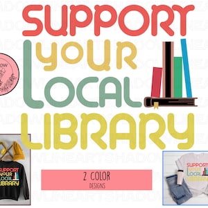 Support Your Local Library Svg • Reading SVG Files for Cricut • Digital ...