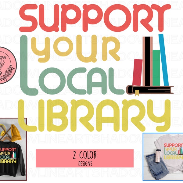 Library Svg - Etsy