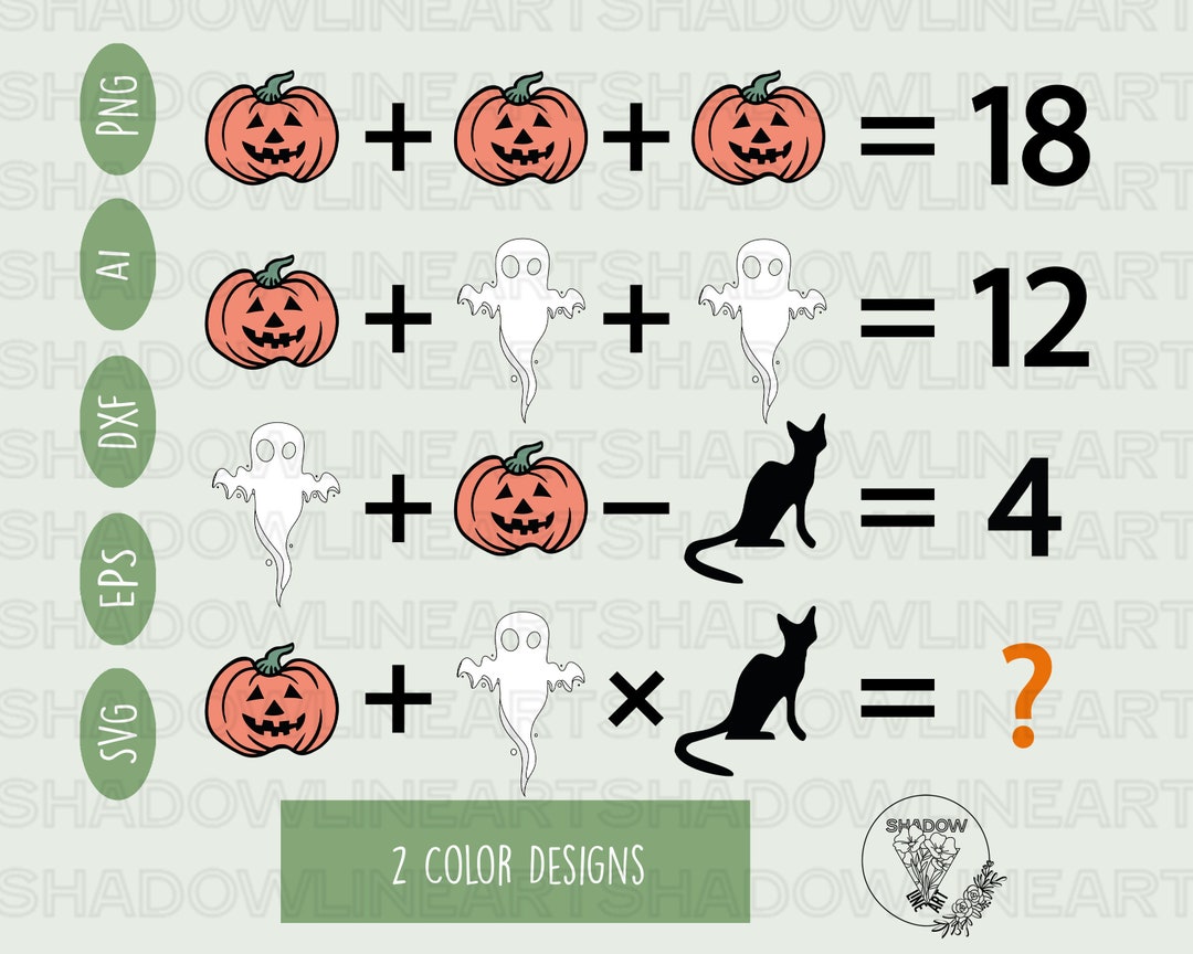 Halloween Math Calculator SVG • Teacher Cricut Files (digital Download ...
