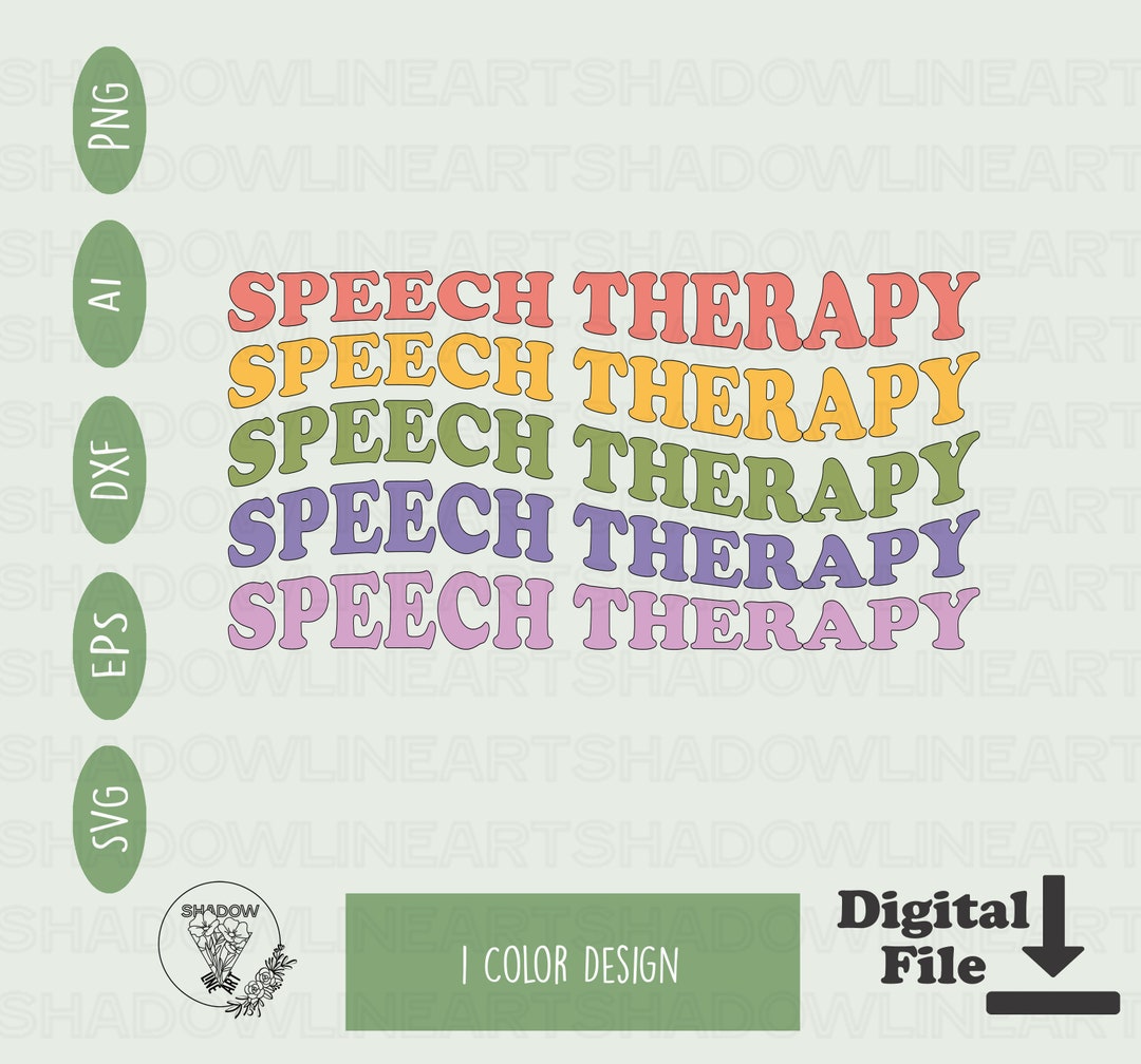 Speech Therapy Svg Files for Cricut Speech Language Png for Sublimation ...