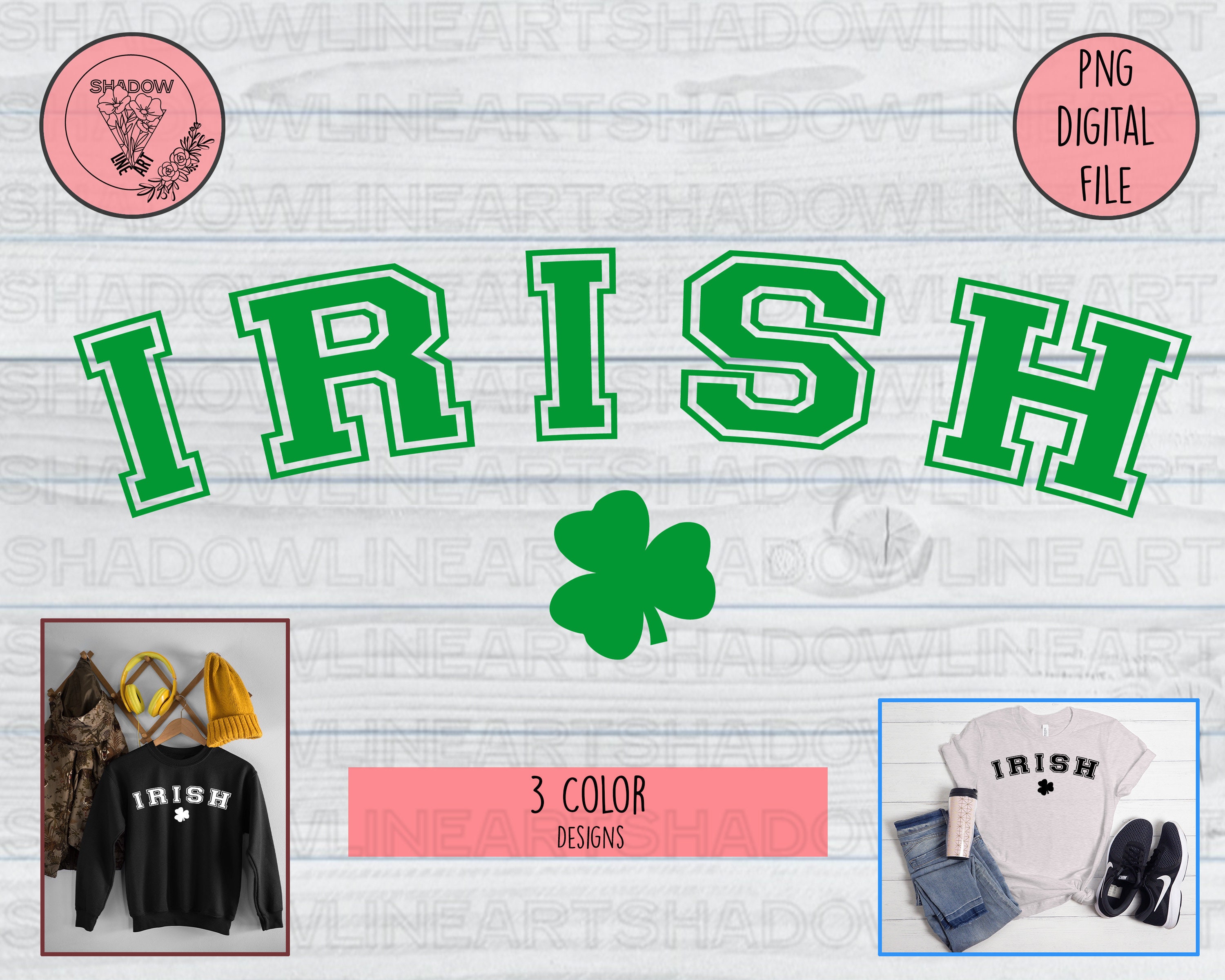 Irish Png Shamrock Png Clover Png St Patricks Day Png | Etsy