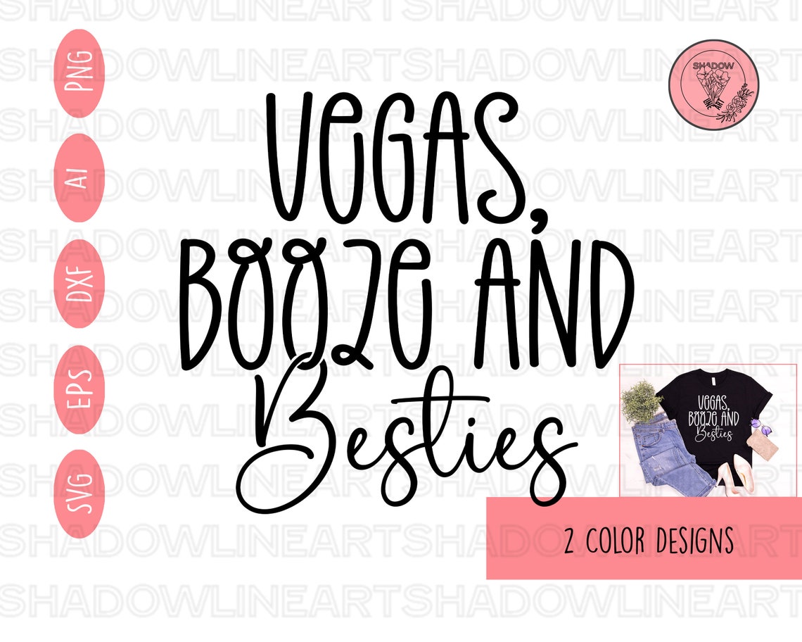 Vegas Booze and Besties Svg Girls Trip SVG Files for Cricut - Etsy