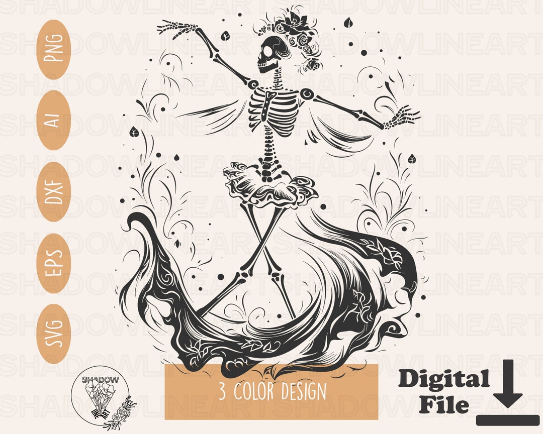 Dancing Skeleton Svg Halloween Svg Files for Cricut Dancing Skeleton ...