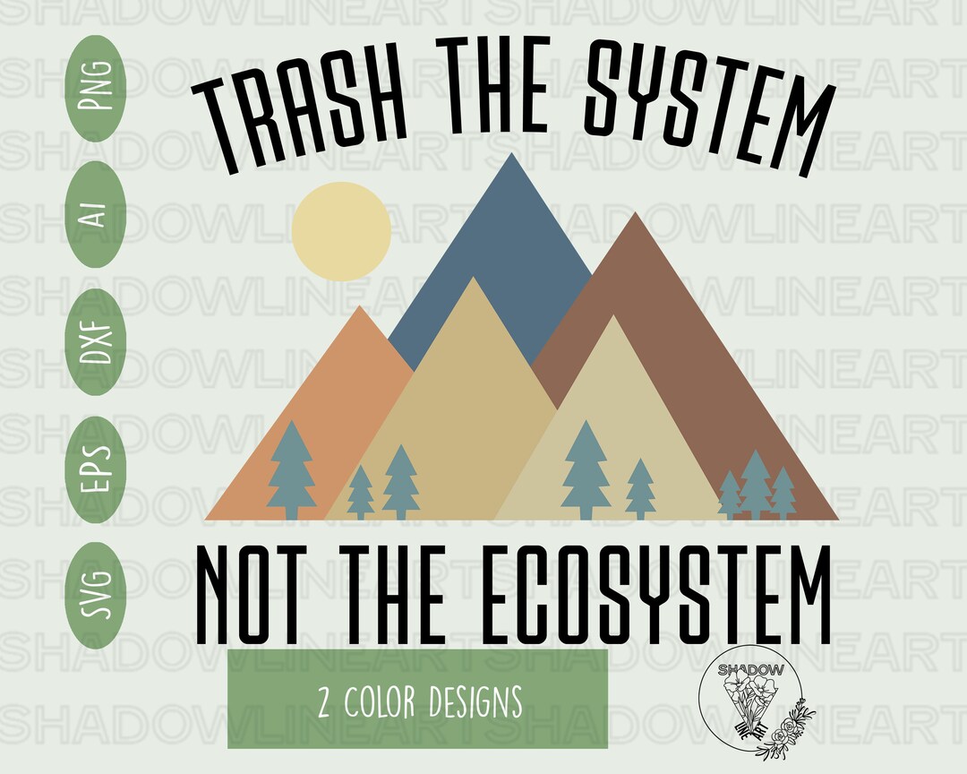 Trash the System Not the Ecosystem Svg Anti Capitalist SVG - Etsy Singapore