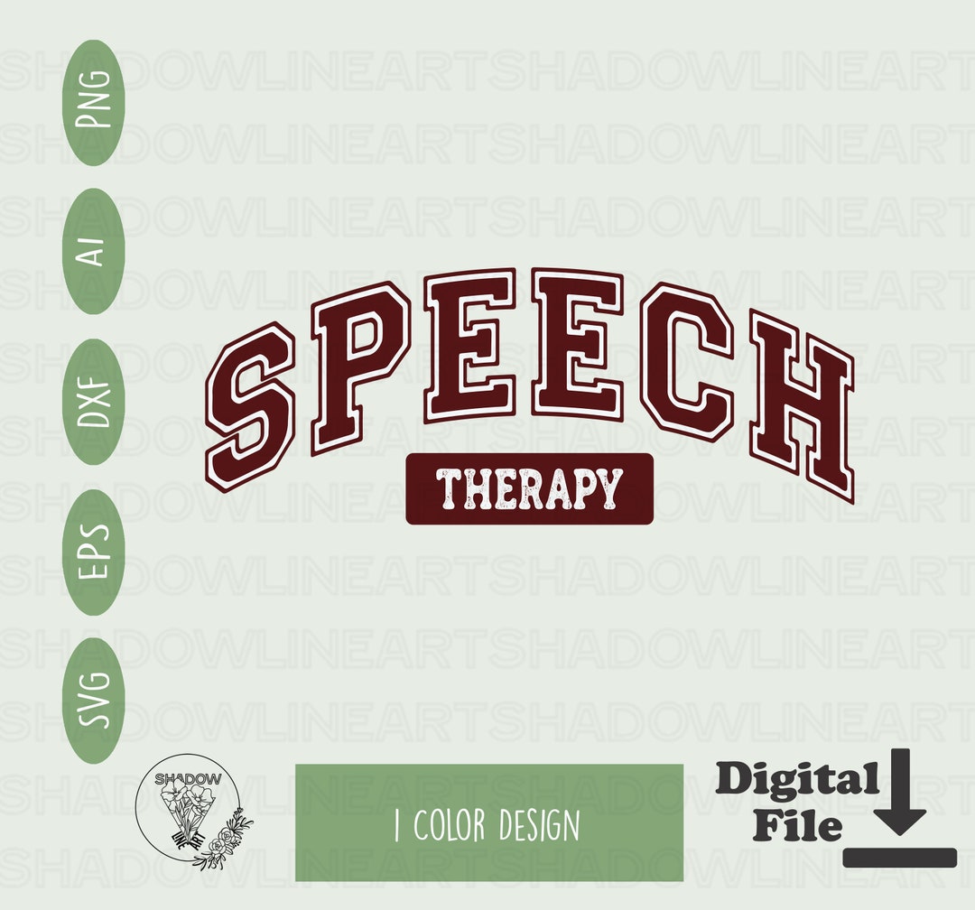 Speech Therapy Svg Files for Cricut Speech Language Png for Sublimation ...