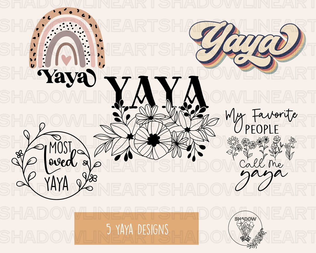 Yaya Svg Bundle • Yaya Shirt Svg Files for Cricut • Png Digital ...