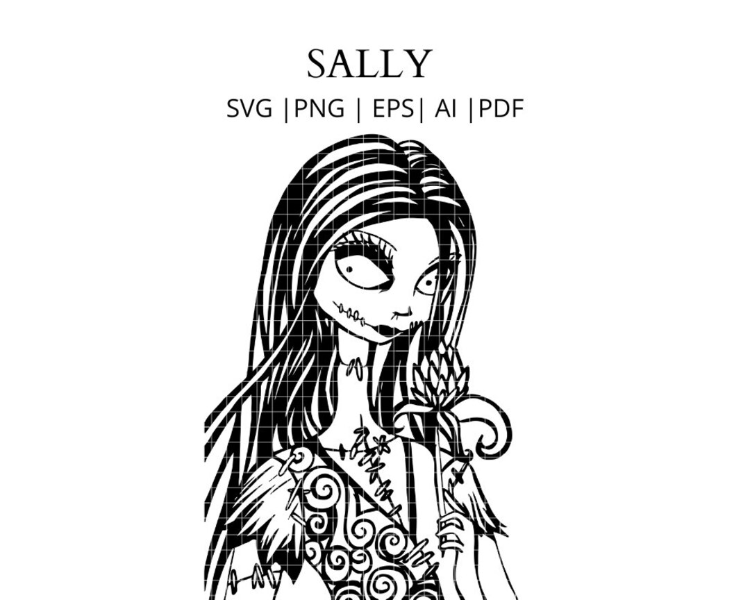Sally Night Before Christmas Halloween SVG Design Element for Cricut ...