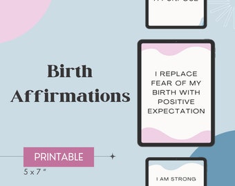 Printable Files Christian Birth Affirmation Cards Scripture - Etsy