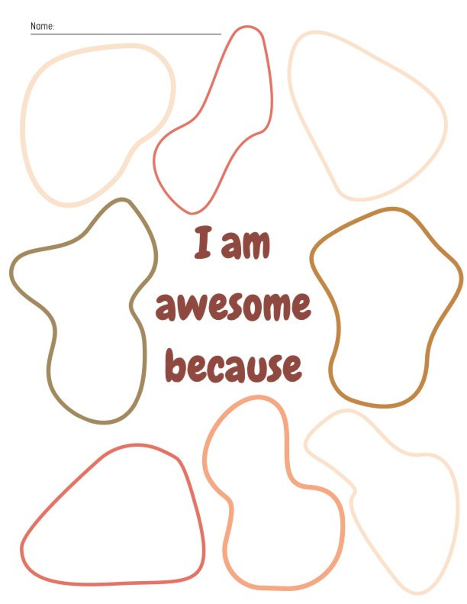 Printable I Am Awesome Worksheet | Etsy