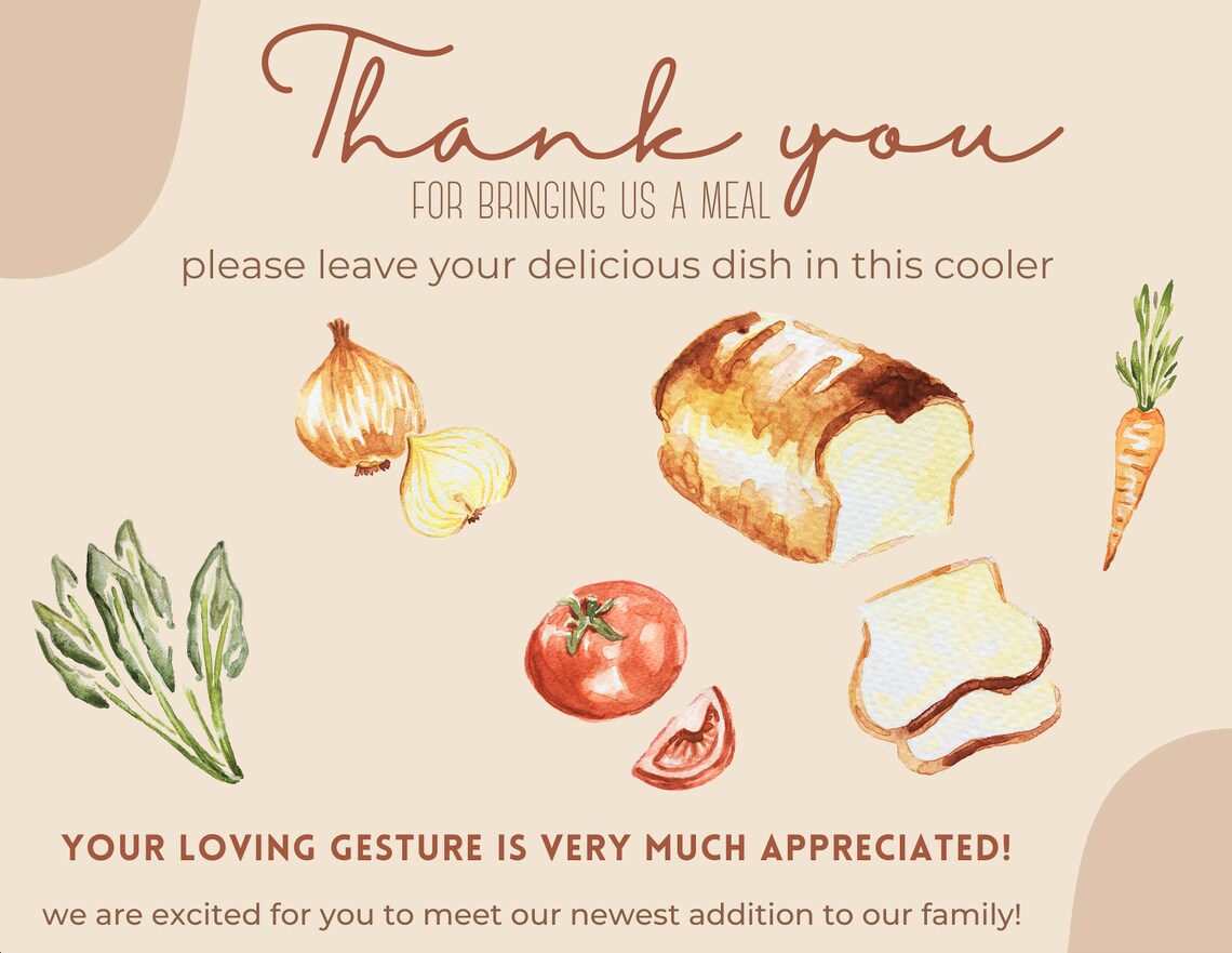 Printable Meal Train Sign - Etsy