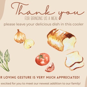 Printable Meal Train Sign - Etsy