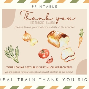 Printable Meal Train Sign - Etsy