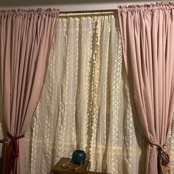 Dusty Rose Curtains - Etsy