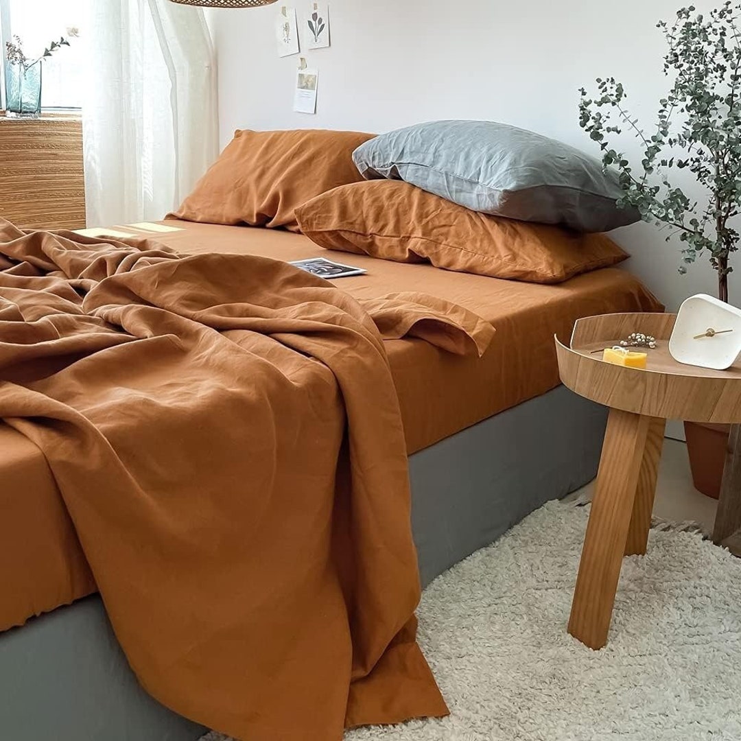 BEDDING SET King Terracotta Sheet Set,queen Tapestry With Pillow Covers ...